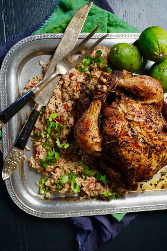 Roasted Chipotle Chicken With Cilantro Lime Rice Stuffing